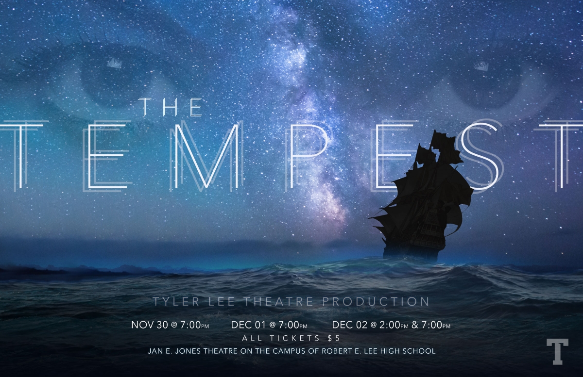 Tyler Lee Theatre “The Tempest” poster – cates.design